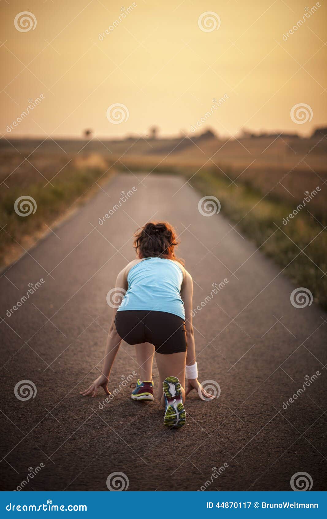 Sprinter start position stock image. Image of line, outdoor - 44870117