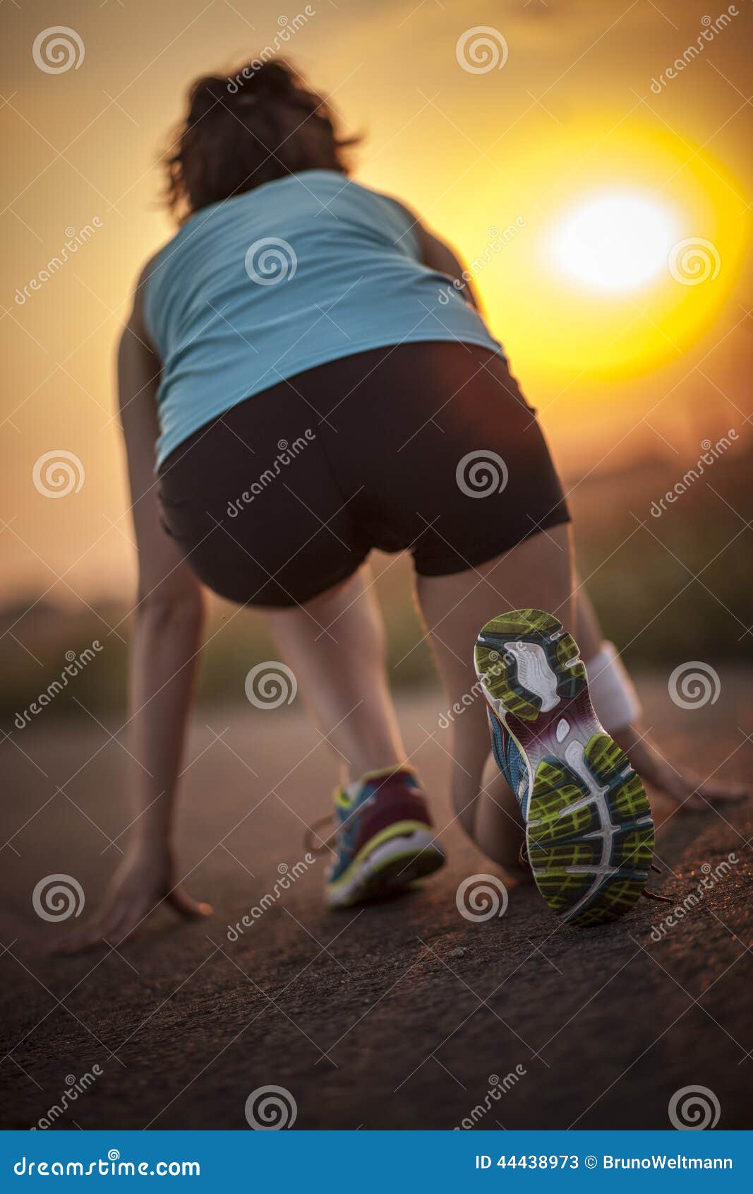 Sprinter start position stock image. Image of sport, stadium - 44438973