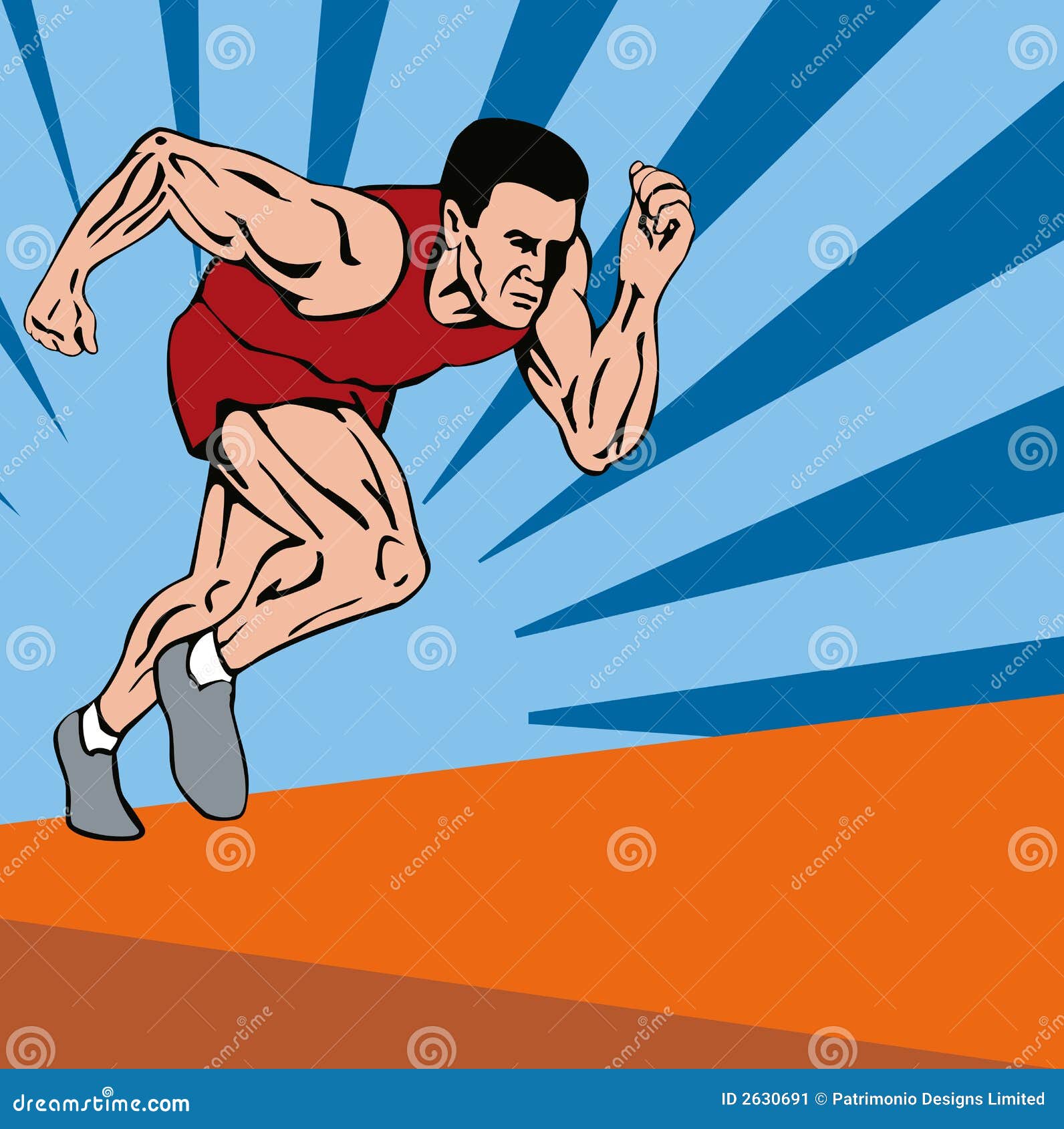 Sprinter starting stock illustration. Illustration of speed - 2630691