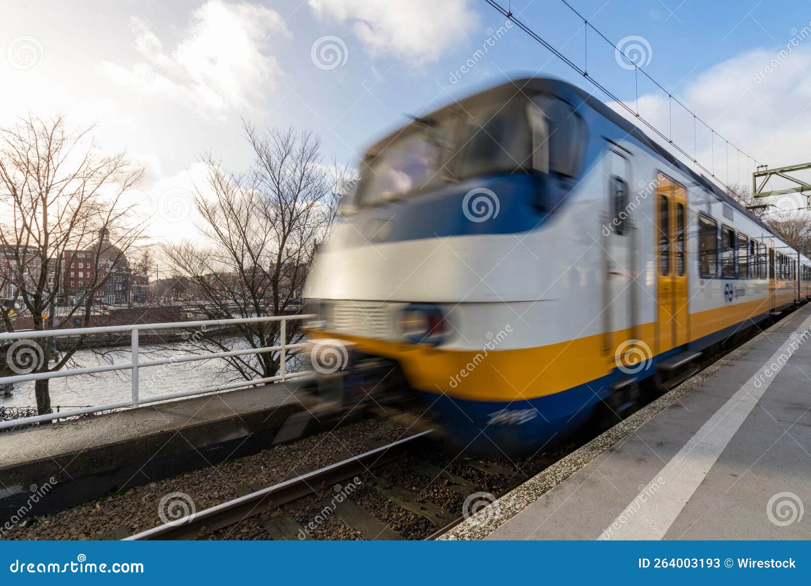 Sprinter Train Passing through the City Editorial Stock Photo - Image ...