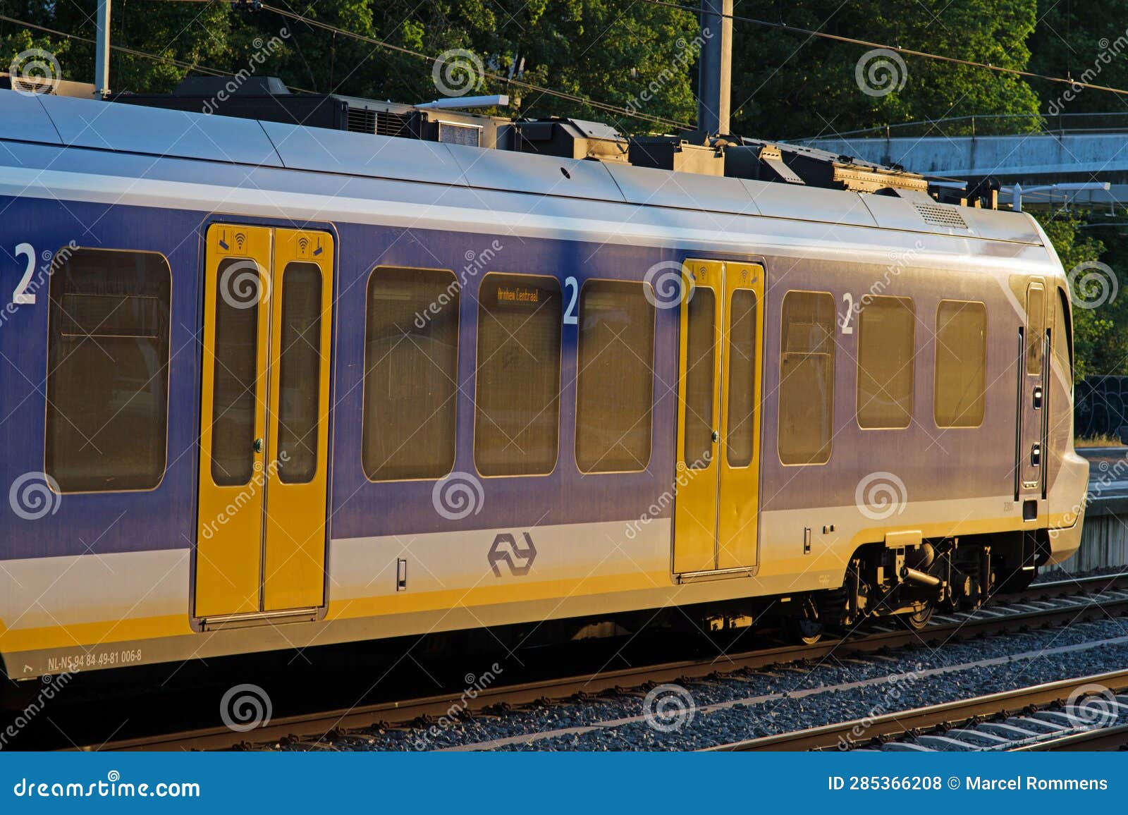 SLT Sprinter Train On Track At Train Station Den Haag Ypenburg In The ...