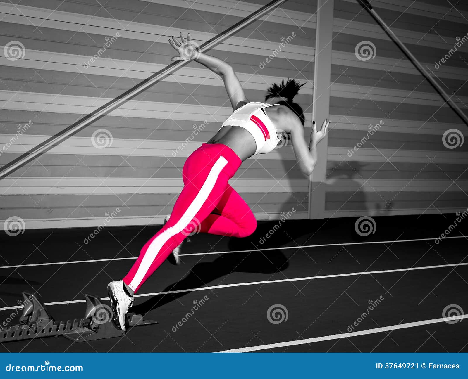 Sprinter woman stock image. Image of female, athletics - 37649721