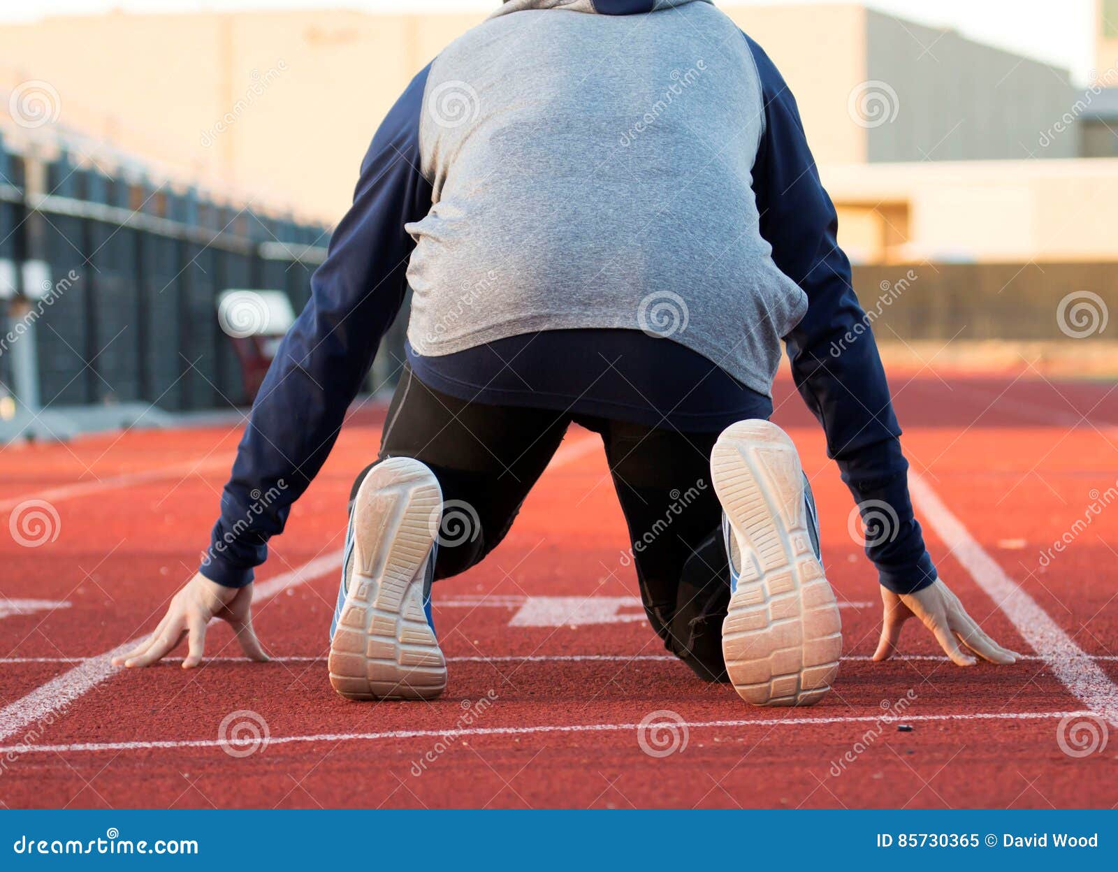 Sprinter in the on You Mark Position Stock Image - Image of field, dash ...