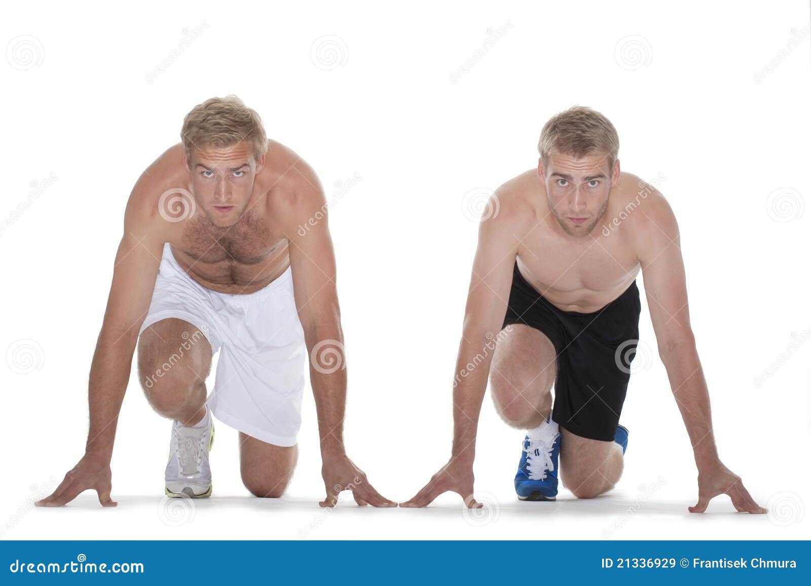 Sprinters at start stock image. Image of muscular, hands - 21336929