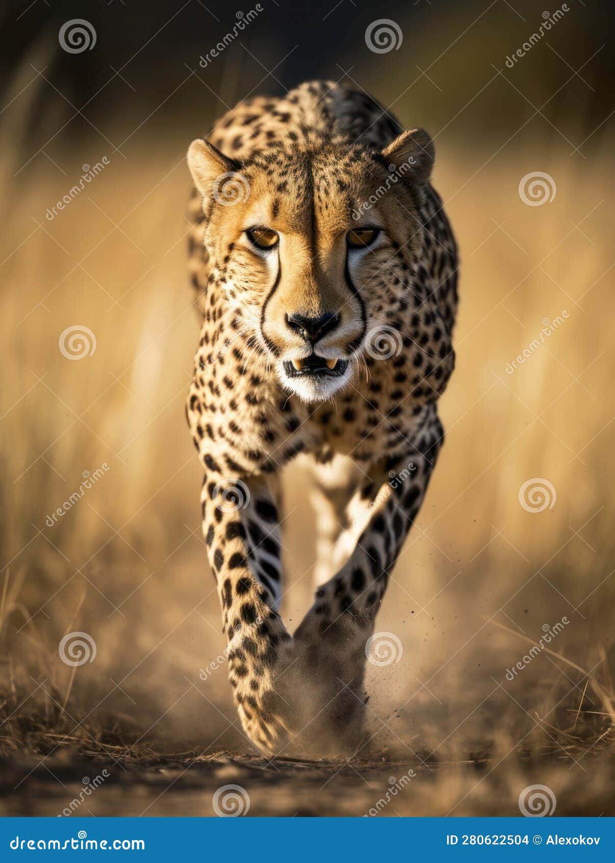 Sprinting Cheetah: the Epitome of Speed, Grace, and Power . Stock ...