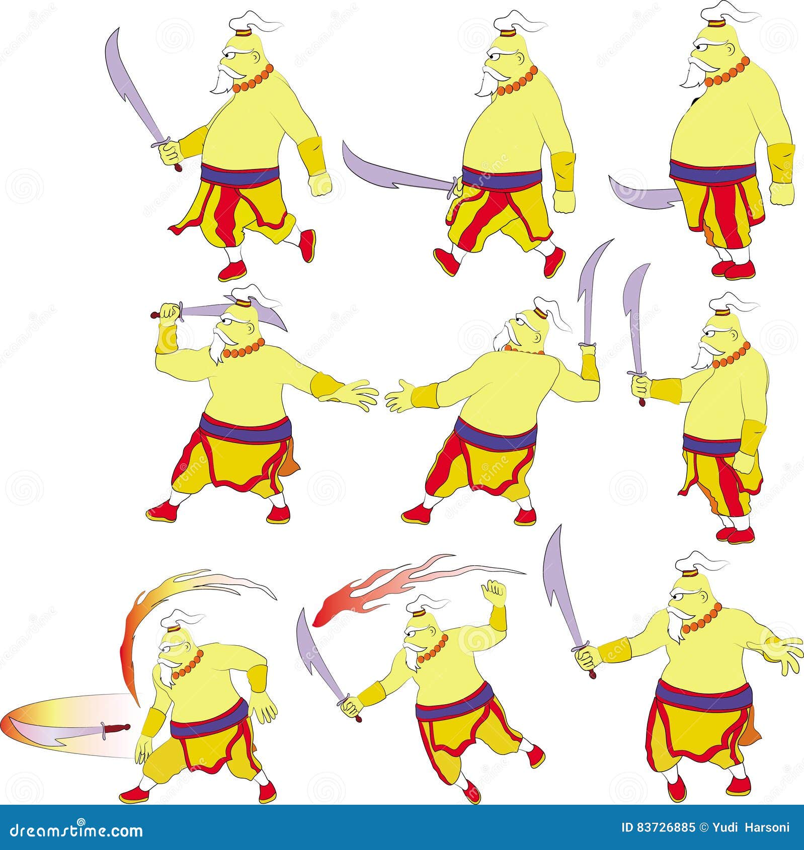 Sprite Animation Attack Sword Stock Illustration - Illustration of game ...