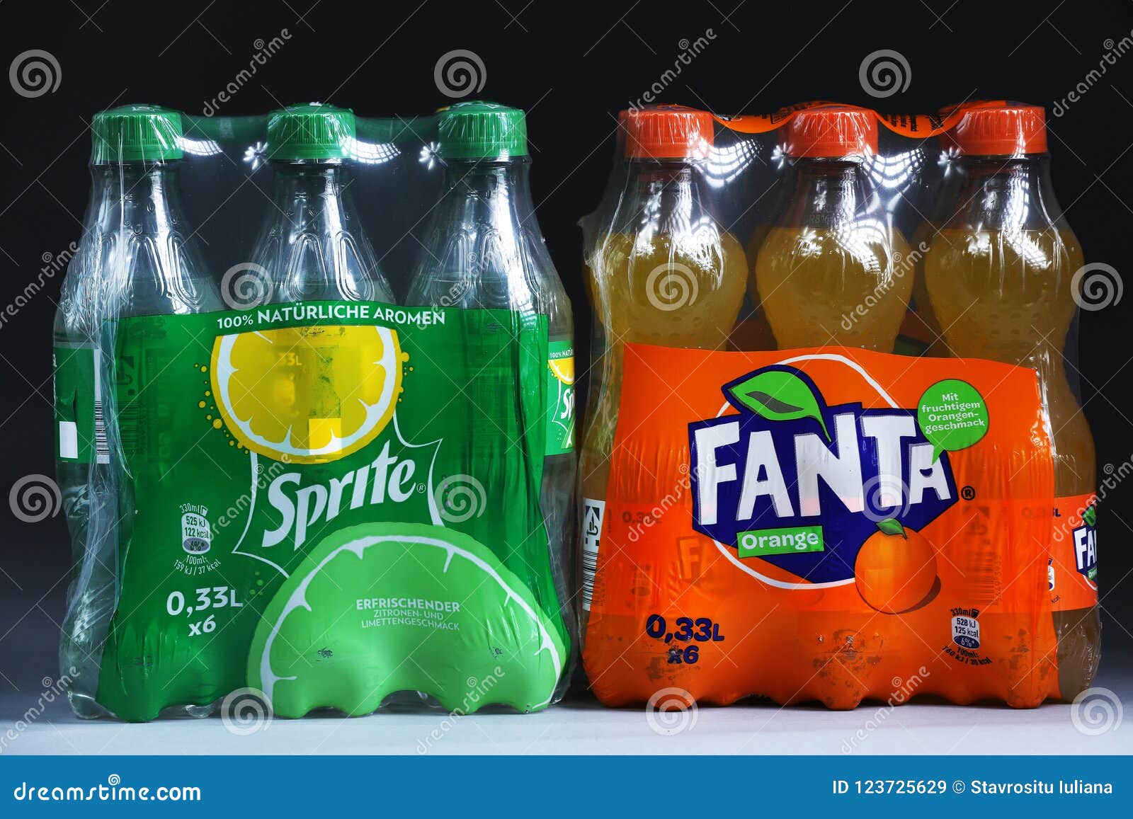 Sprite and Fanta Pack of Drinks Editorial Stock Image - Image of lids ...