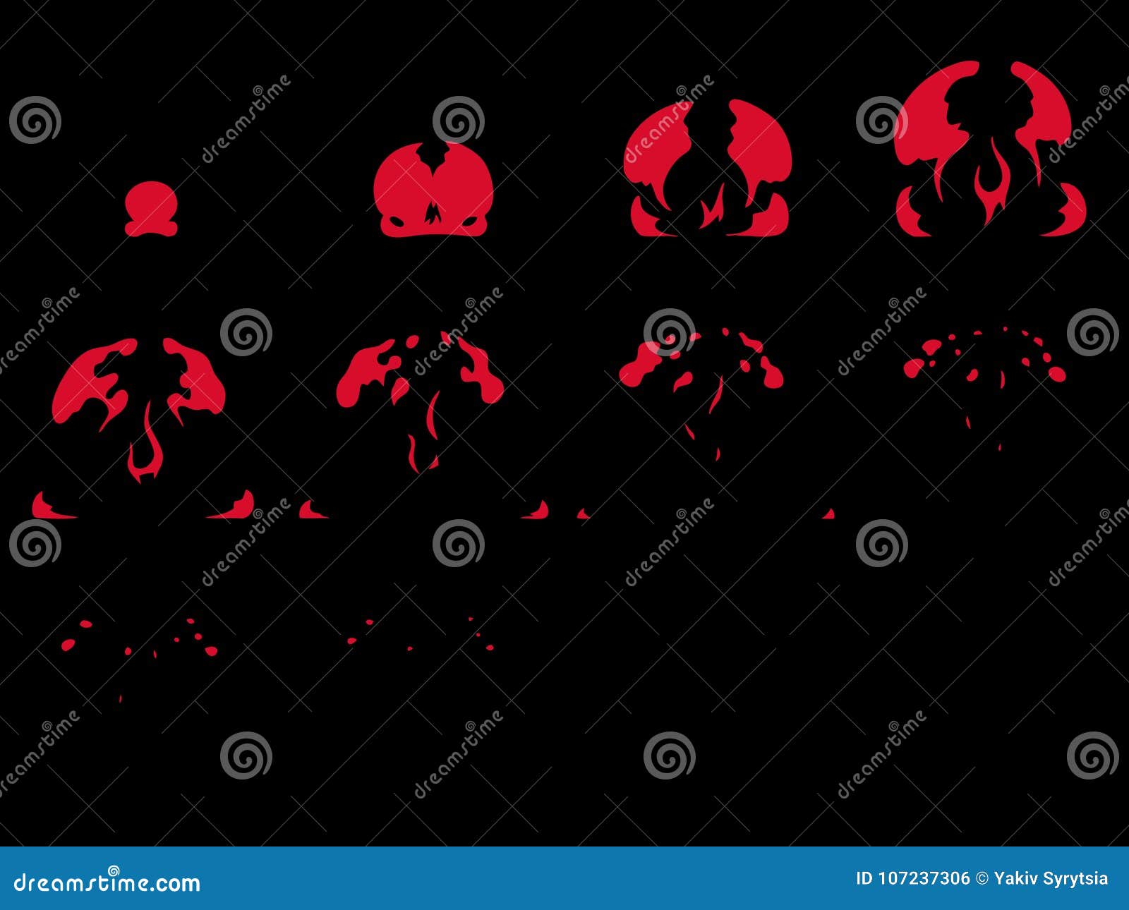 Sprite Sheets Explosion. Ready for Games. Stock Illustration ...