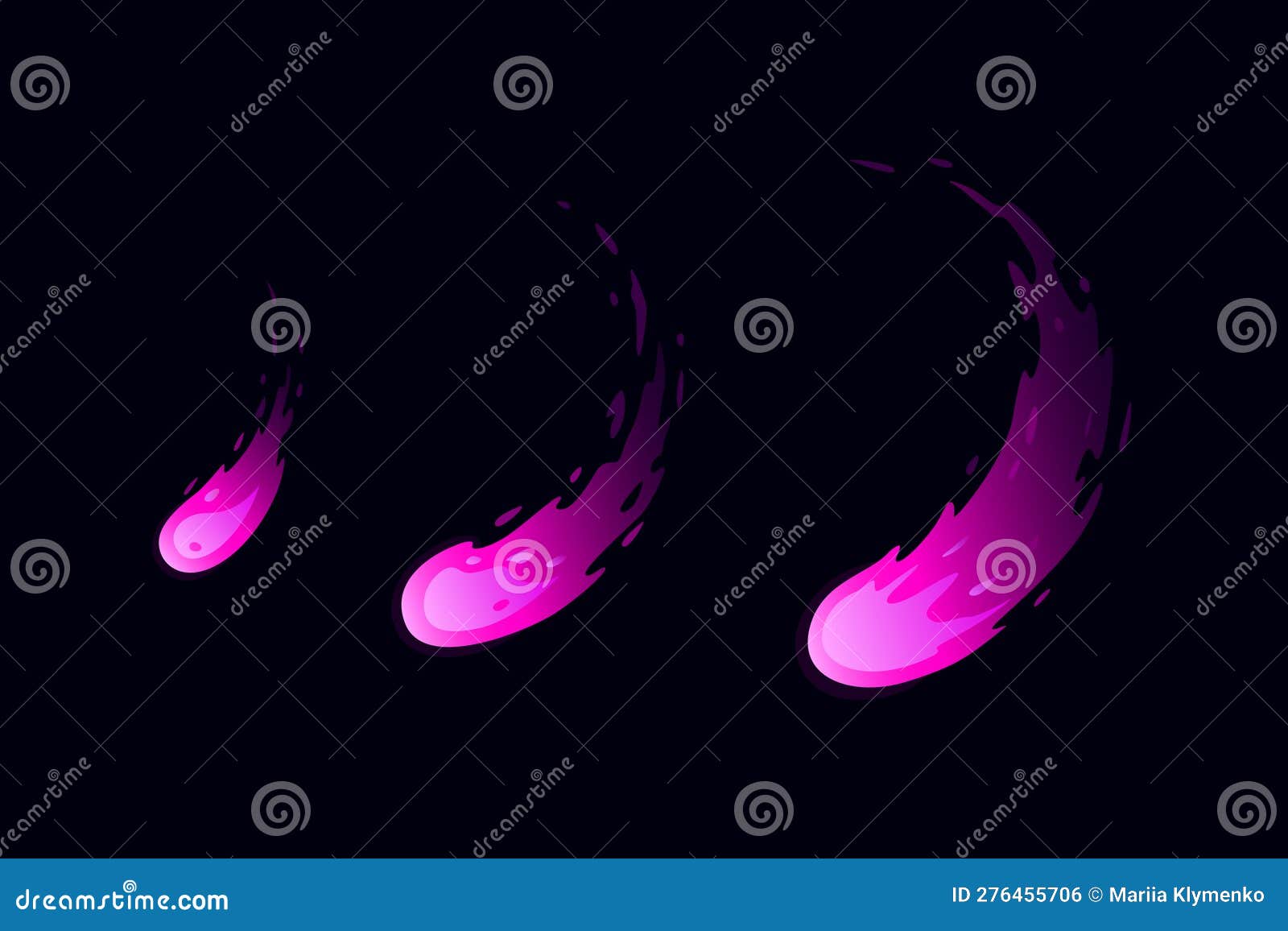 Sprite Sheet Fire Sword Attack, Fire Pink Strike Stock Vector ...