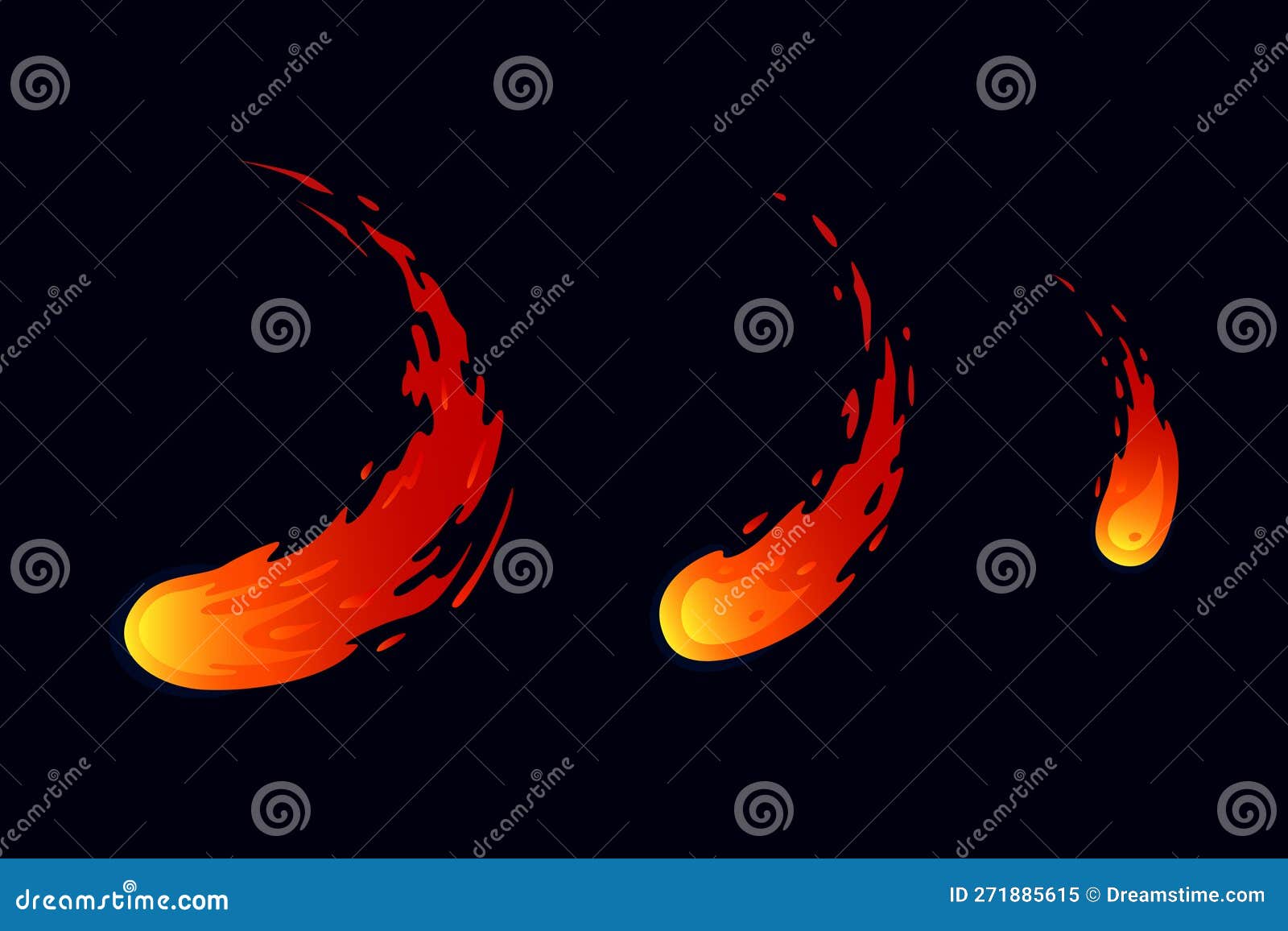 Sprite Sheet Fire Sword Attack, Fire Red Strike Stock Vector ...