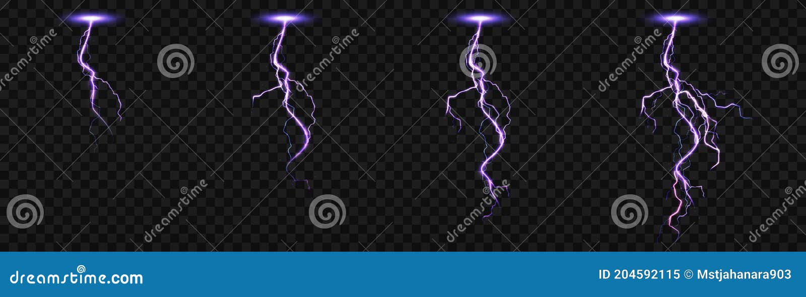 Sprite Sheet with Lightnings for Fx Animation Stock Vector ...