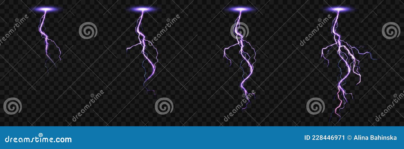 Sprite Sheet with Lightnings for Fx Animation Stock Vector ...