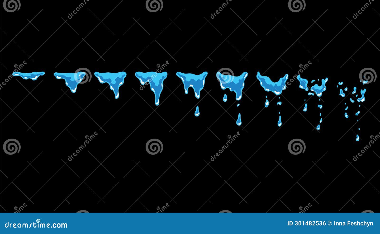 Sprite Water Splash Animation. Shock Waves On Transparent Background ...