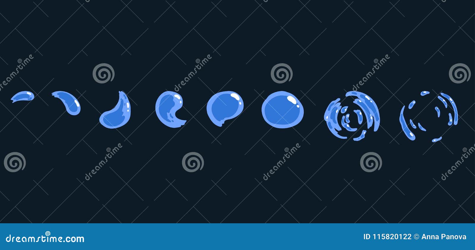 A Sprite Sheet, A Water Trap, A Splash. Animation For A Game Or A ...