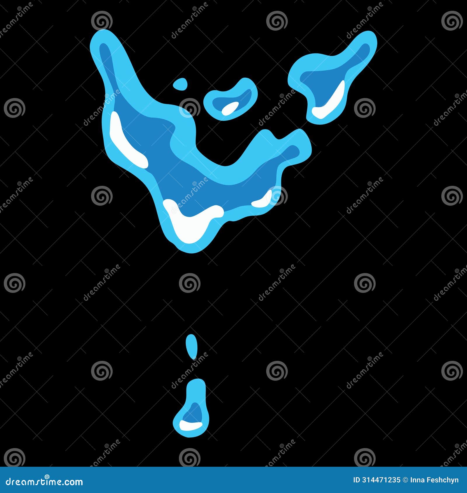 A Sprite Sheet, a Water Trap, a Splash for a Game or a Cartoon Stock ...