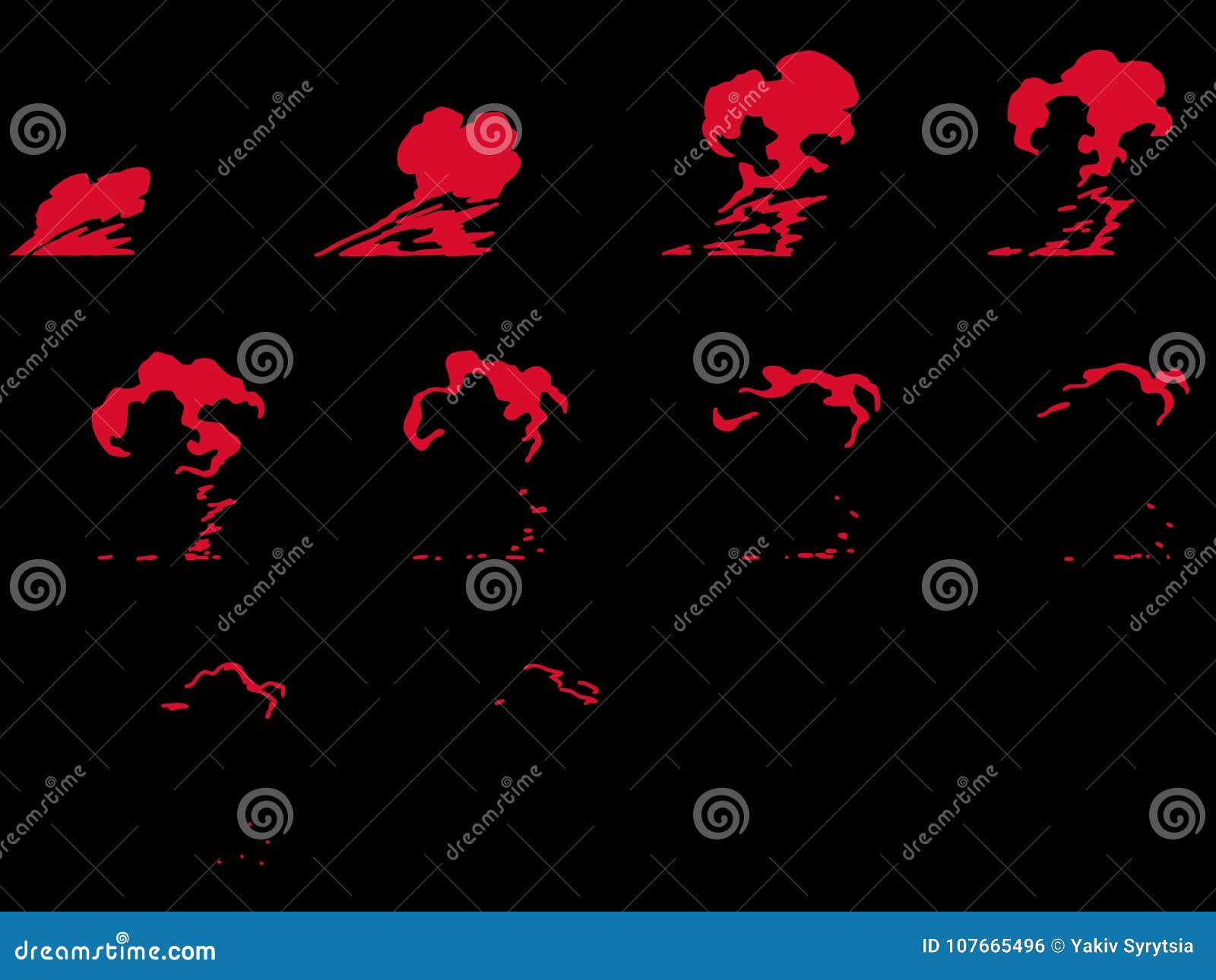 Sprite Sheets Explosion. Ready for Games. Stock Illustration ...