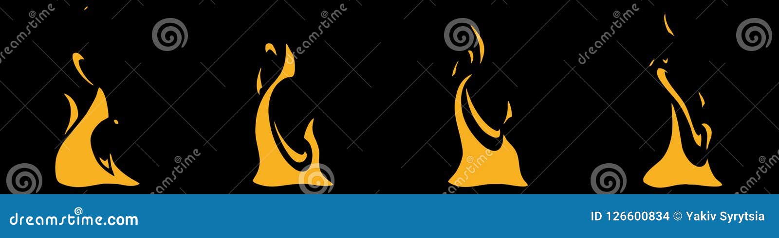 Sprite Sheets Fire Loop. Ready for Games or Cartoon. Stock Illustration ...