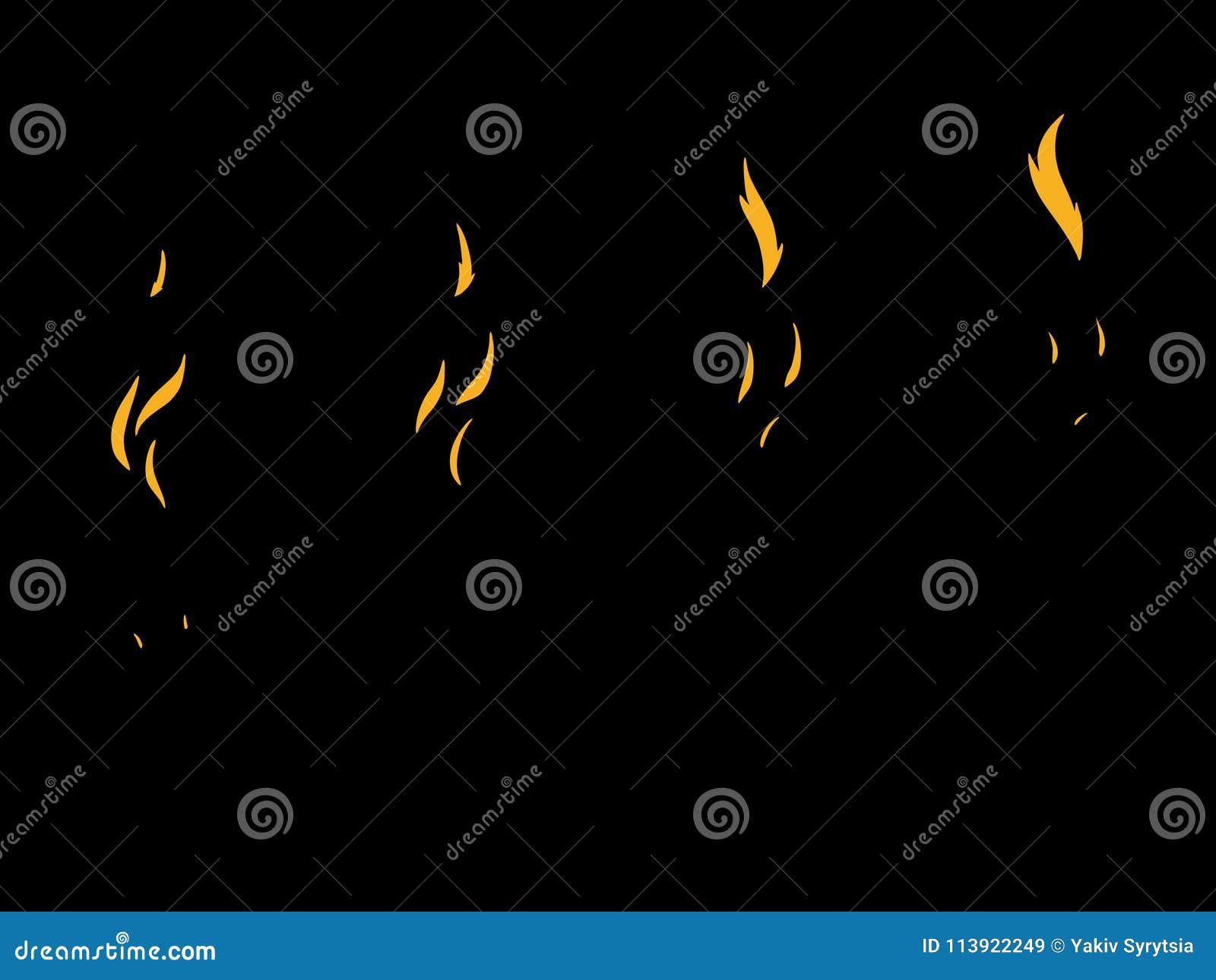 Sprite Sheets Flame. Ready for Games. Stock Illustration - Illustration ...