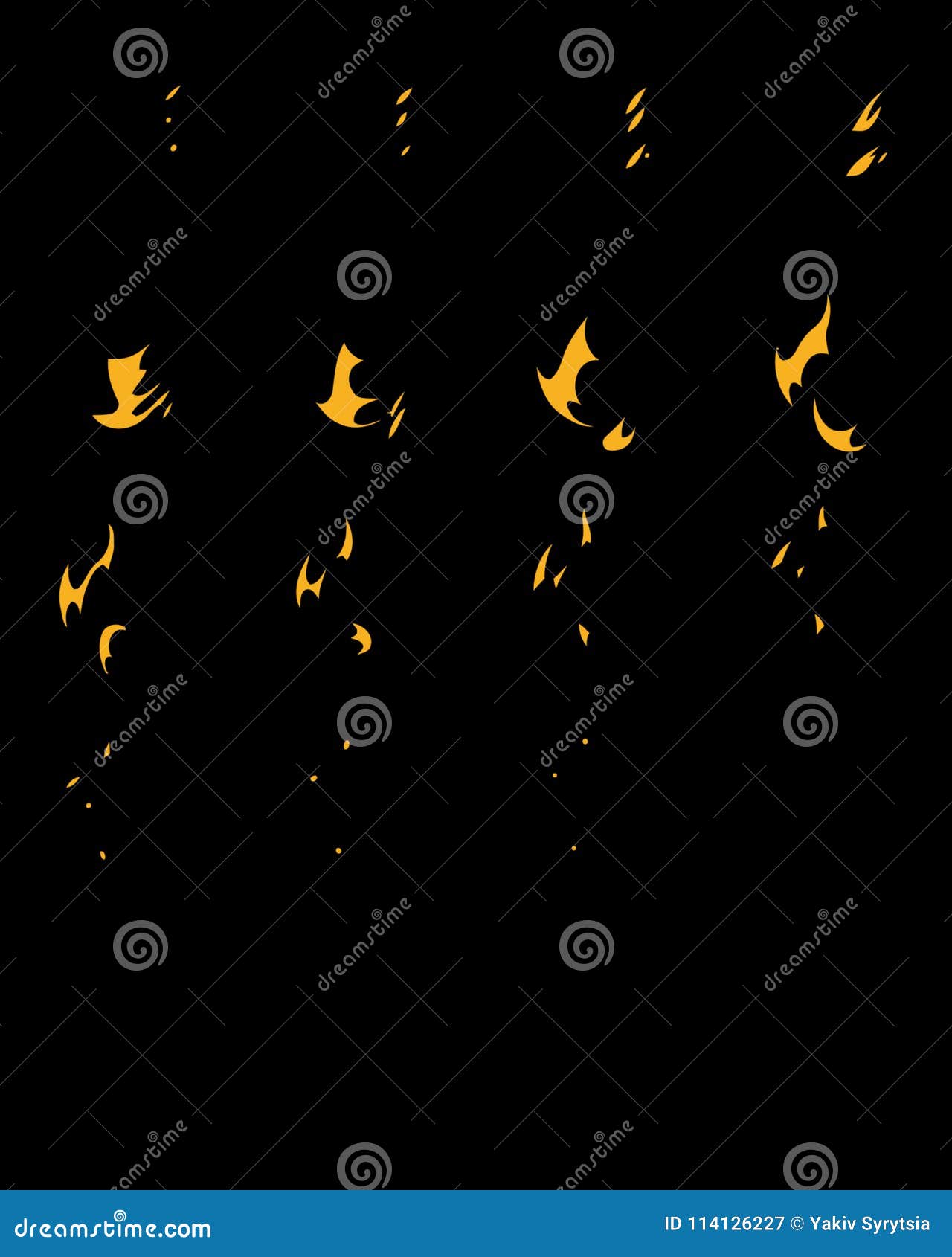 Sprite Sheets Flame. Ready for Games. Stock Illustration - Illustration ...