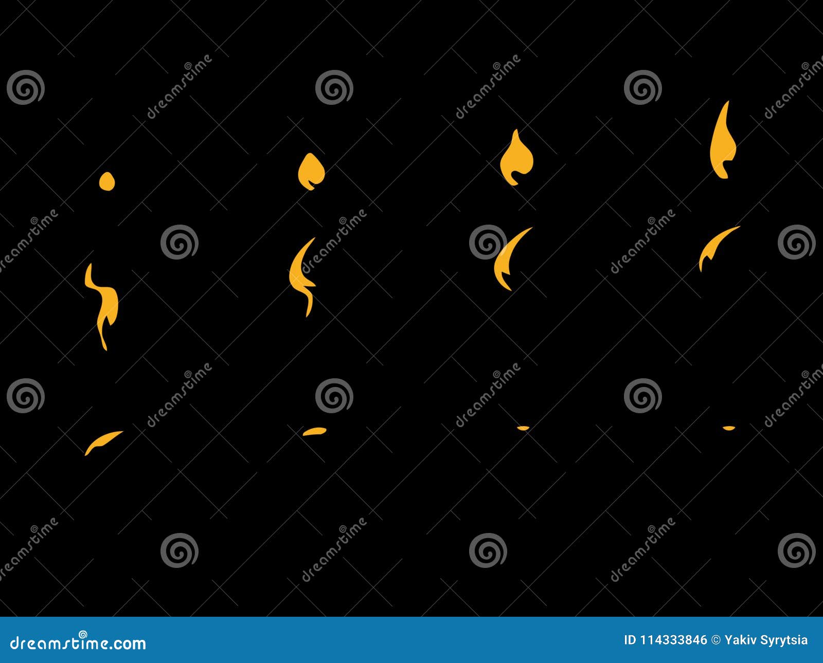 Sprite Sheets Flame. Ready for Games. Stock Illustration - Illustration ...