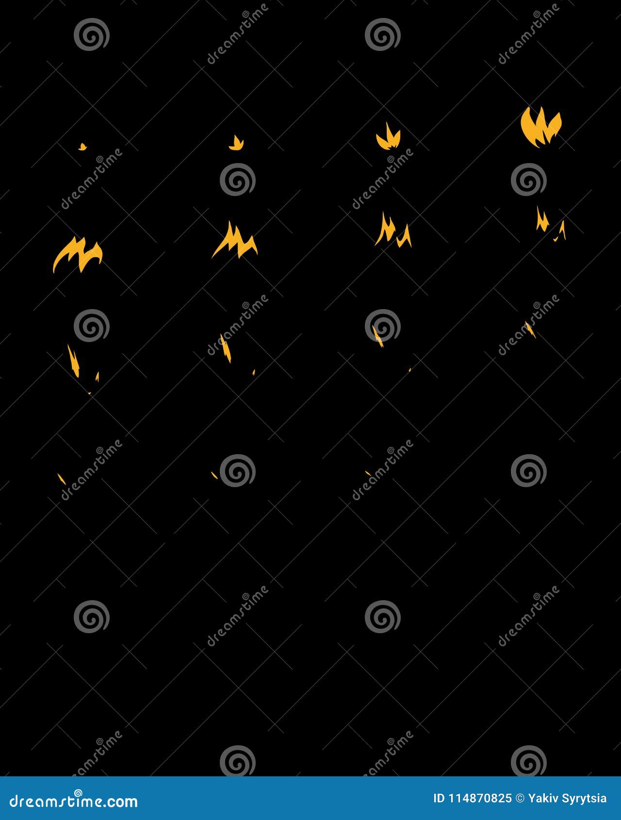 Sprite Sheets Flame. Ready for Games. Stock Illustration - Illustration ...