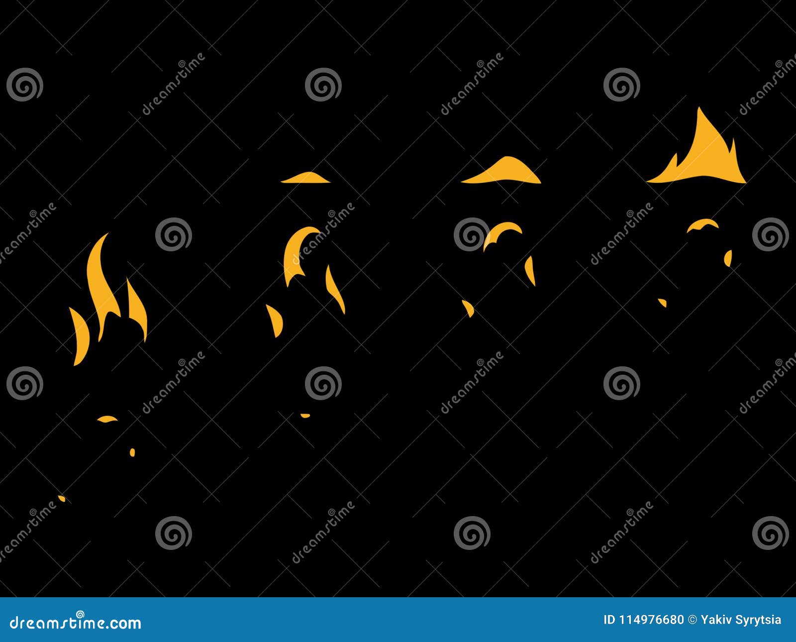 Sprite Sheets Flame. Ready for Games. Stock Illustration - Illustration ...