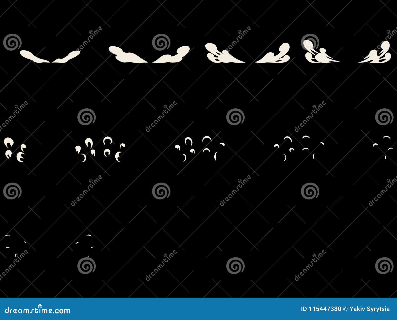 Sprite Sheets Smoke. Ready for Games. Stock Illustration - Illustration ...