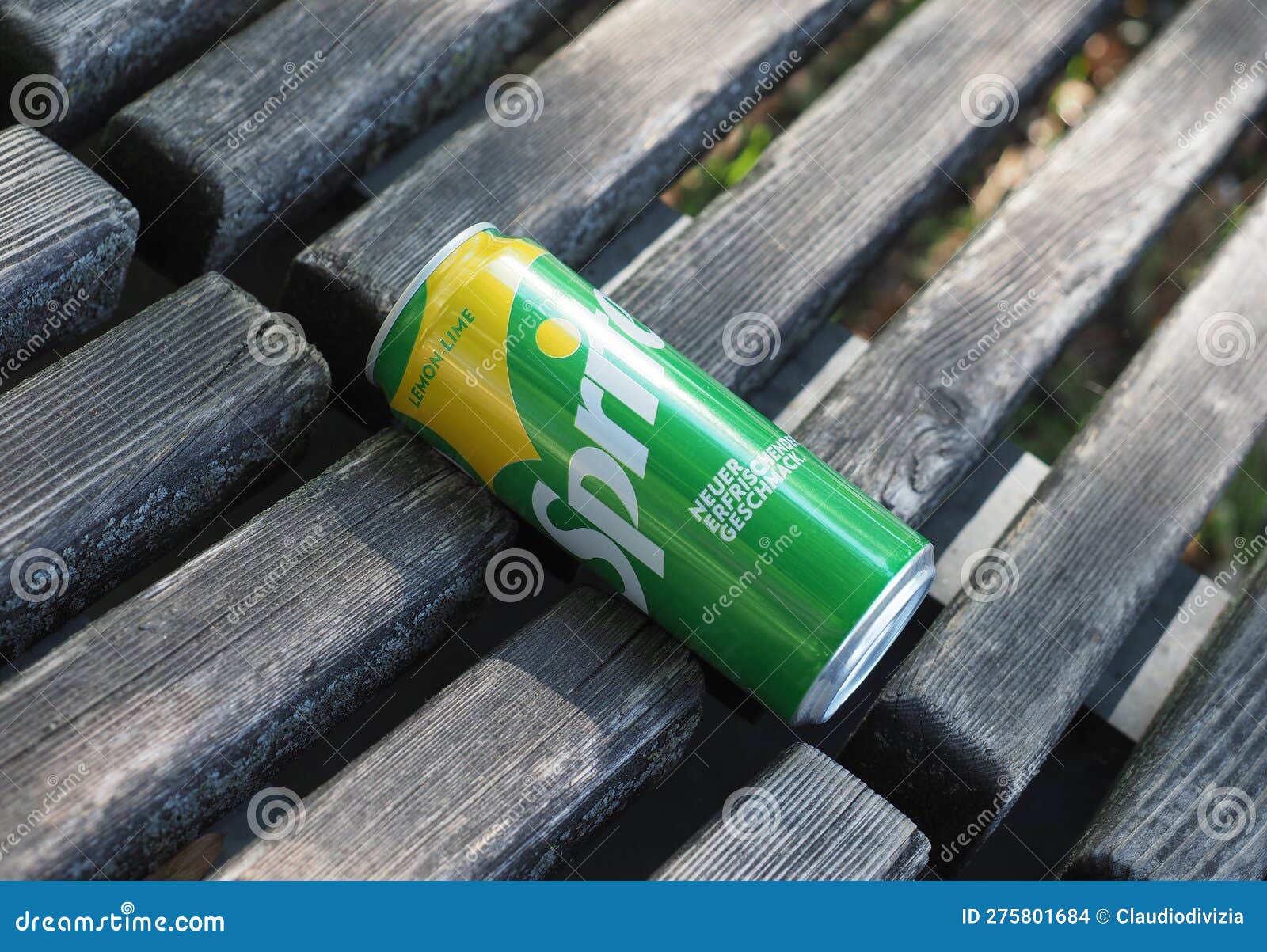 Sprite tin can in Vienna editorial stock image. Image of company ...