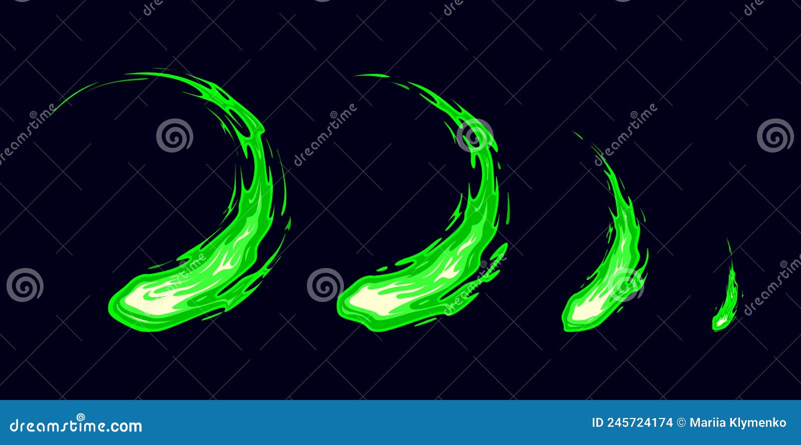 Spritesheet for Attacking with a Green Sword, Magic Strike, Poison, or ...