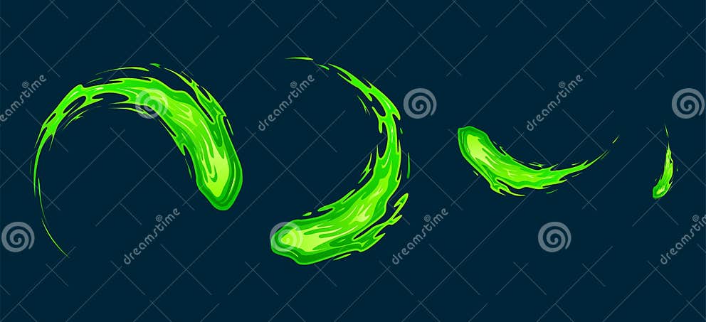 Spritesheet for Attacking with a Green Sword, Magic Strike Stock Vector ...