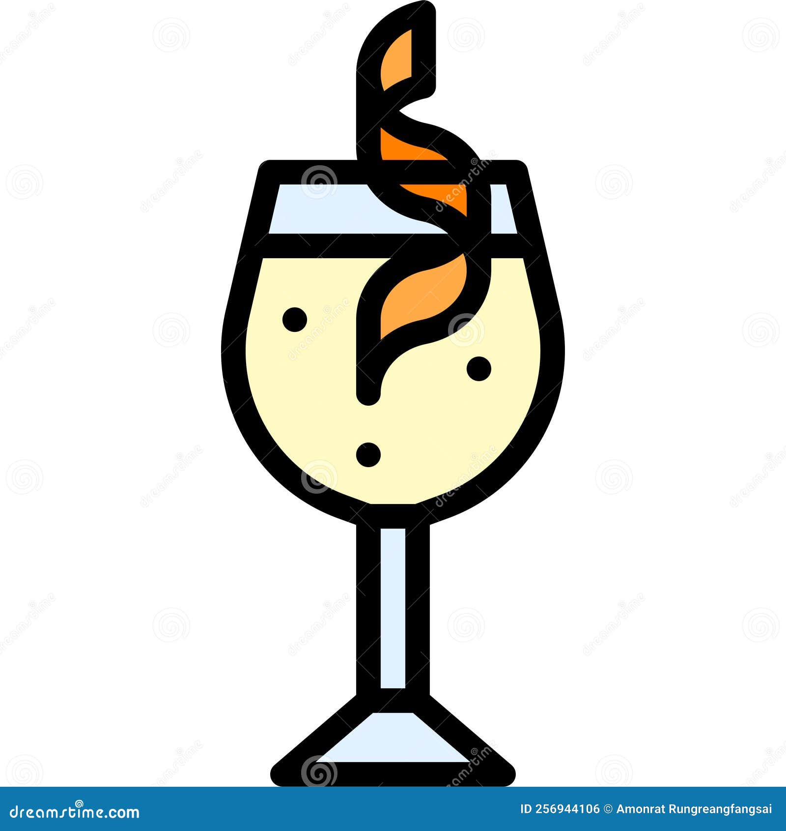 Spritzer Cocktail Icon, Alcoholic Mixed Drink Vector Stock Vector ...