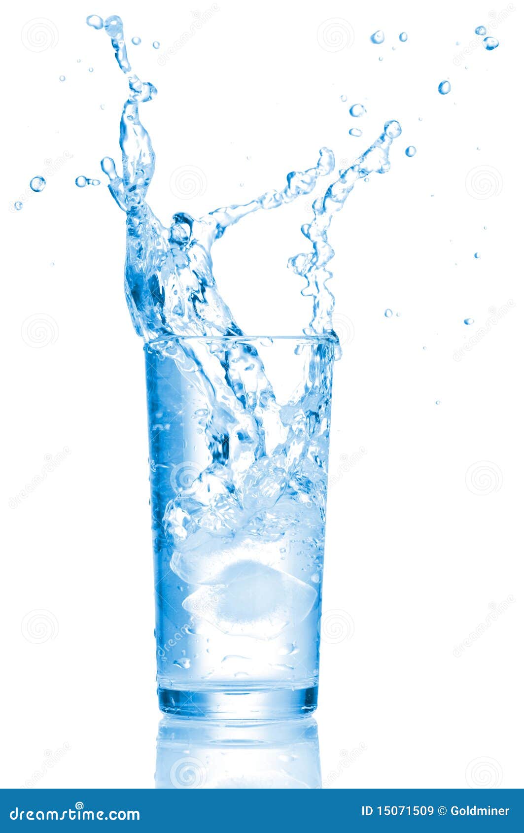 Spritzt Vom Wasser in Einem Glas Stockbild - Bild von gereinigt, welle ...