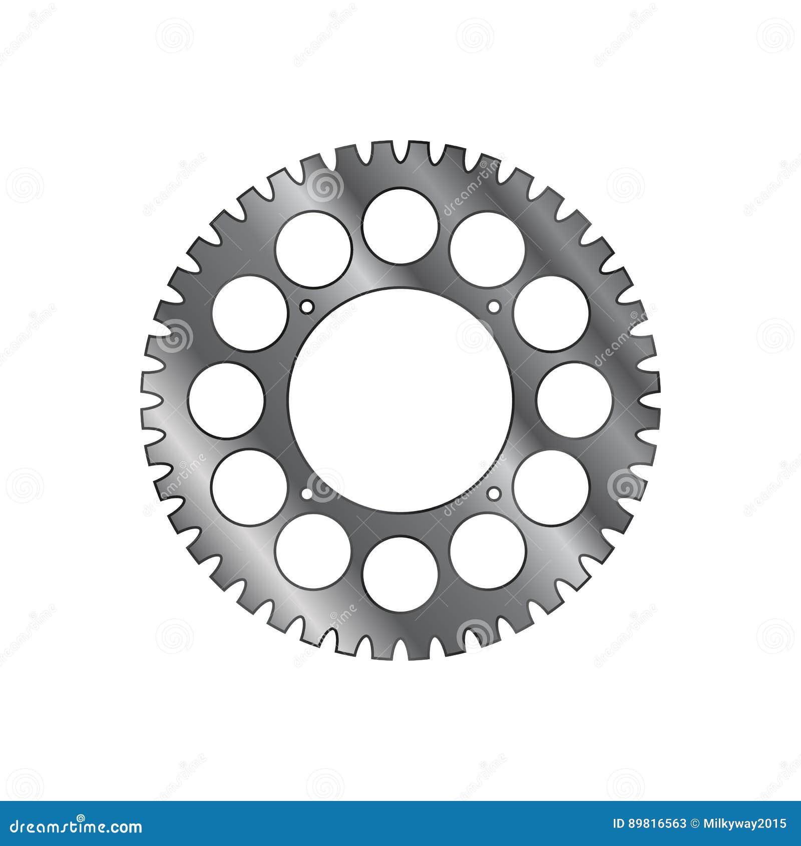 Sprocket of bicycle. stock vector. Illustration of chainwheel - 89816563