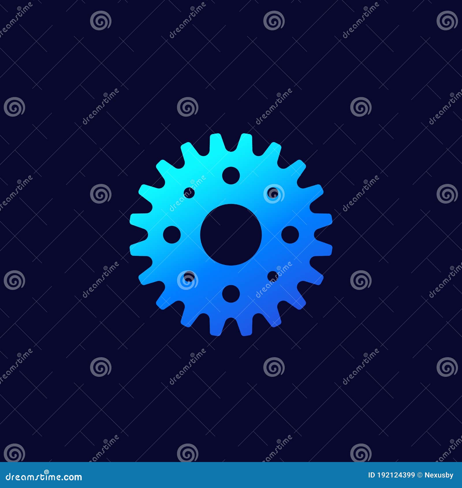 Sprocket Icon on Dark, Vector Stock Vector - Illustration of design ...