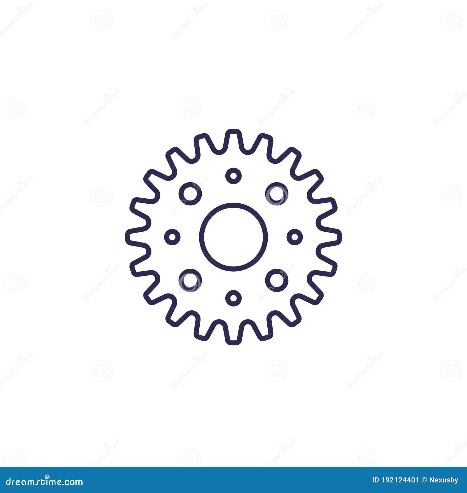 Sprocket For Roller And Round Link Chains. Silhouette Vector ...