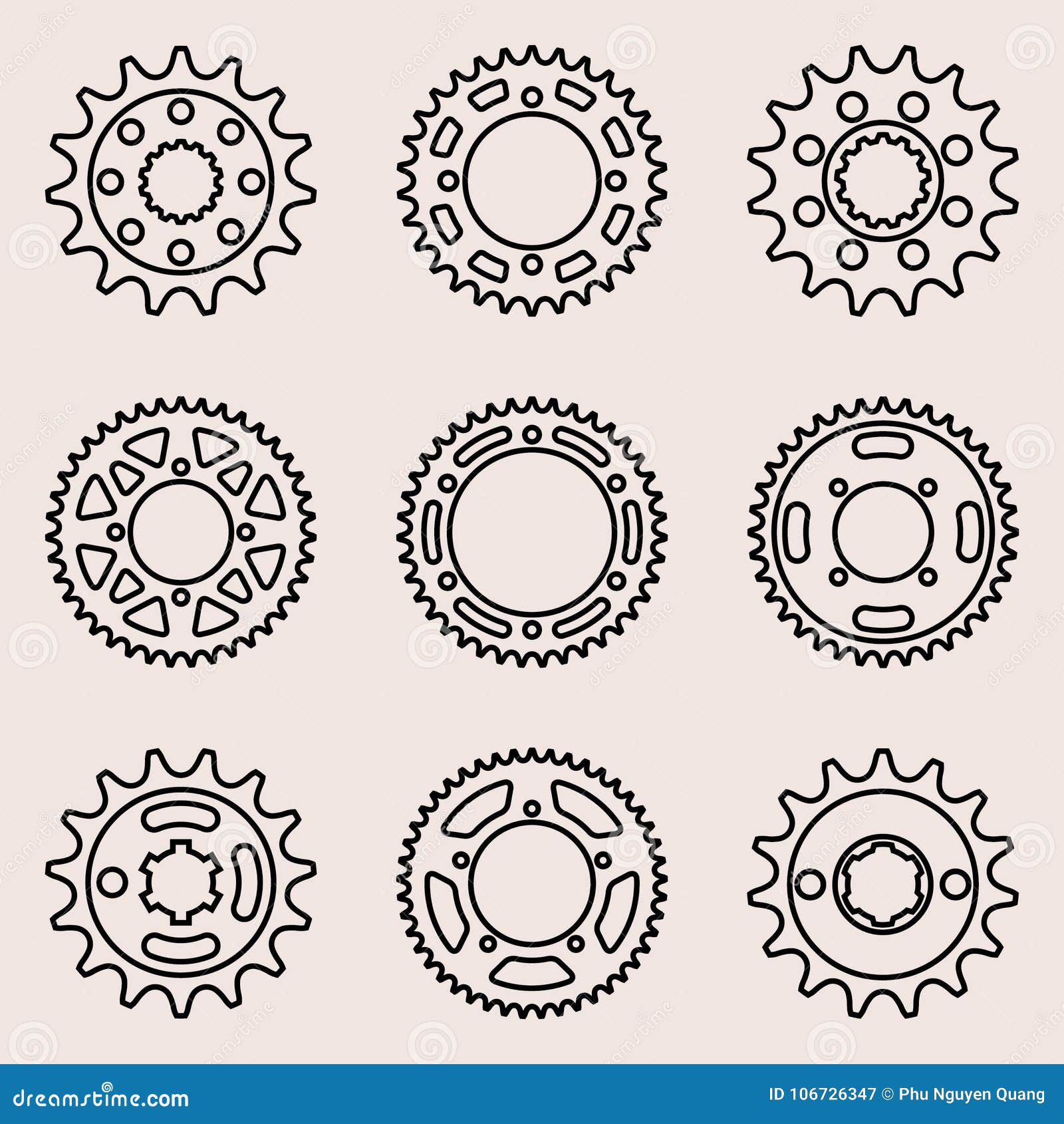Sprocket Wheel Vector Icons Stock Vector - Illustration of industry ...