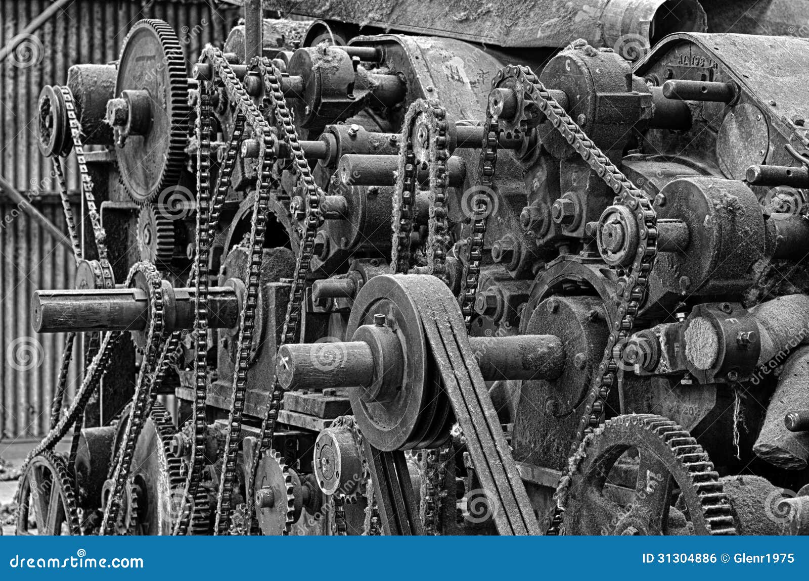 Sprockets and Belts stock photo. Image of gear, machinery - 31304886