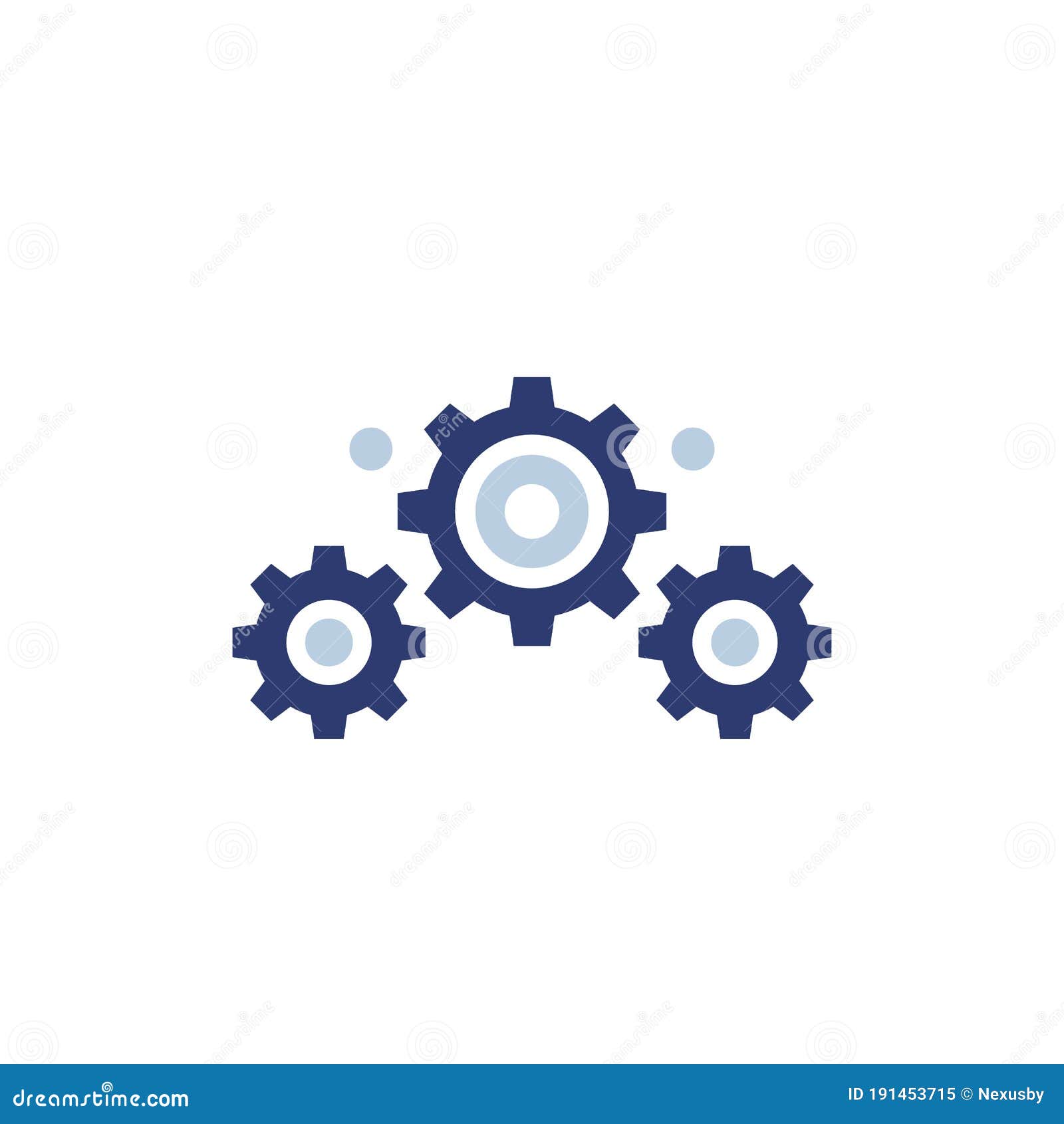 Sprockets Vector Icon on White Stock Illustration - Illustration of ...