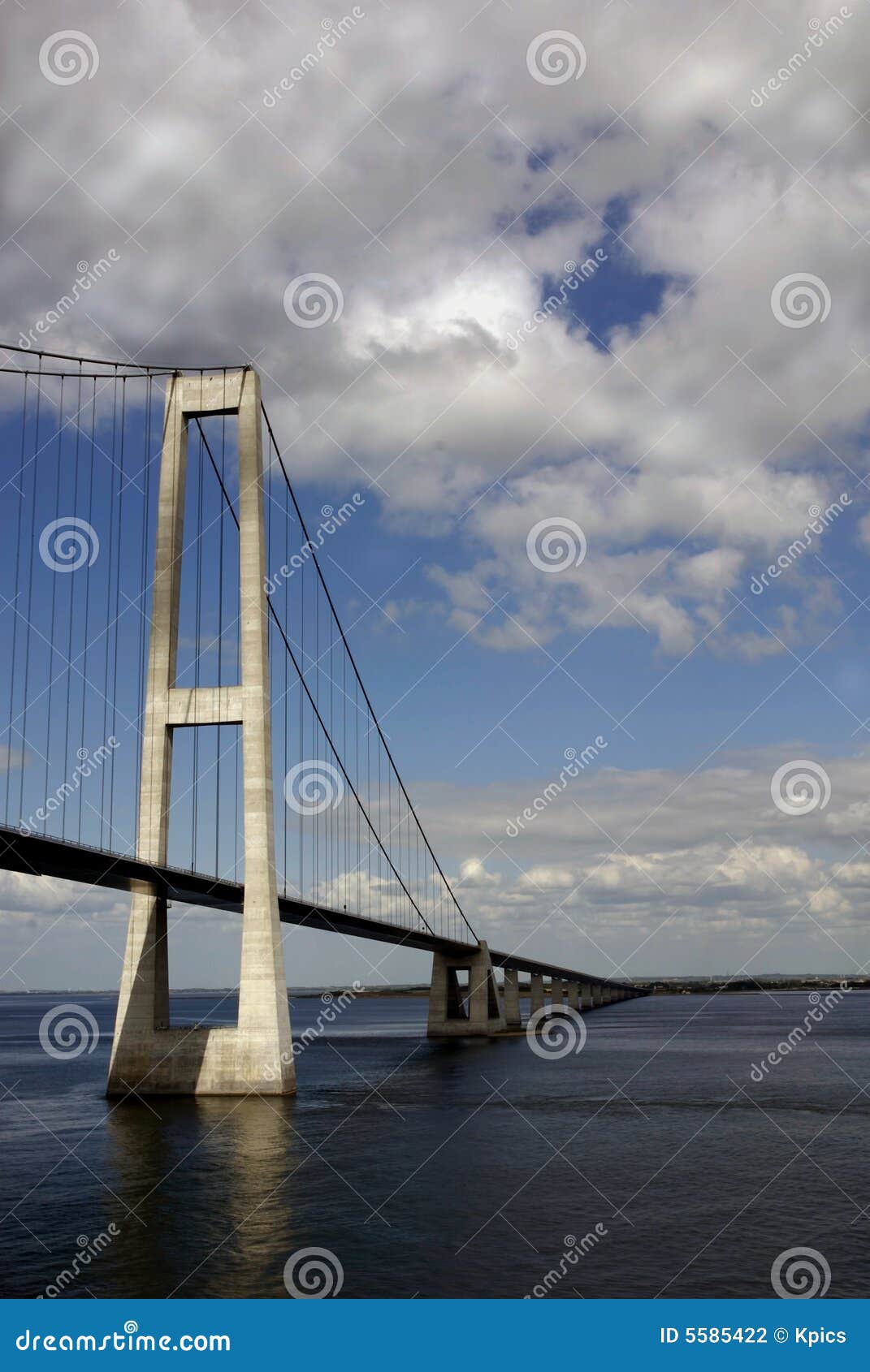 Sprogo Bridge stock photo. Image of construction, blue - 5585422