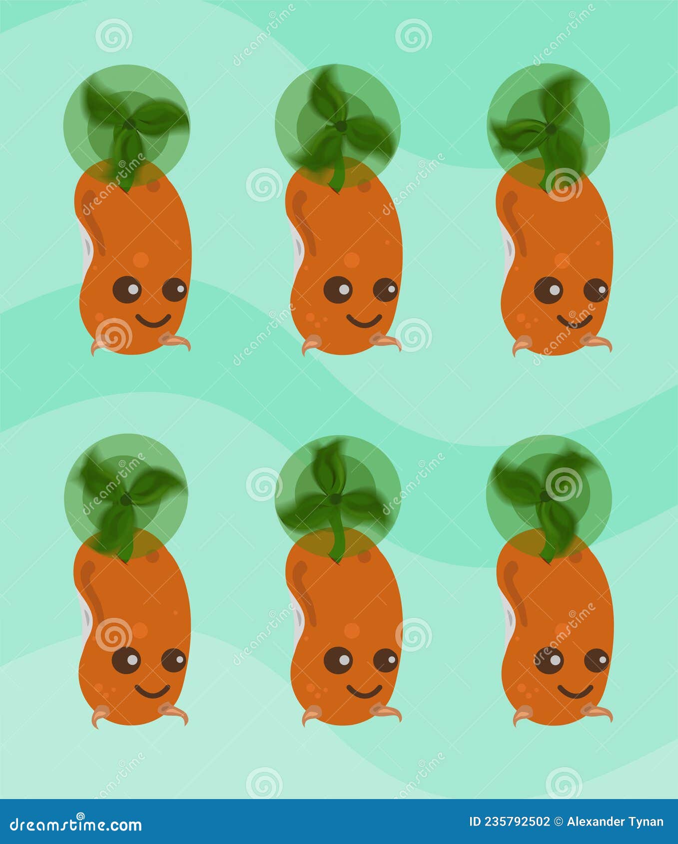 Sprites of a Bean Sprout Flying. Bean Sprout Flying Sprite Sheet Stock ...