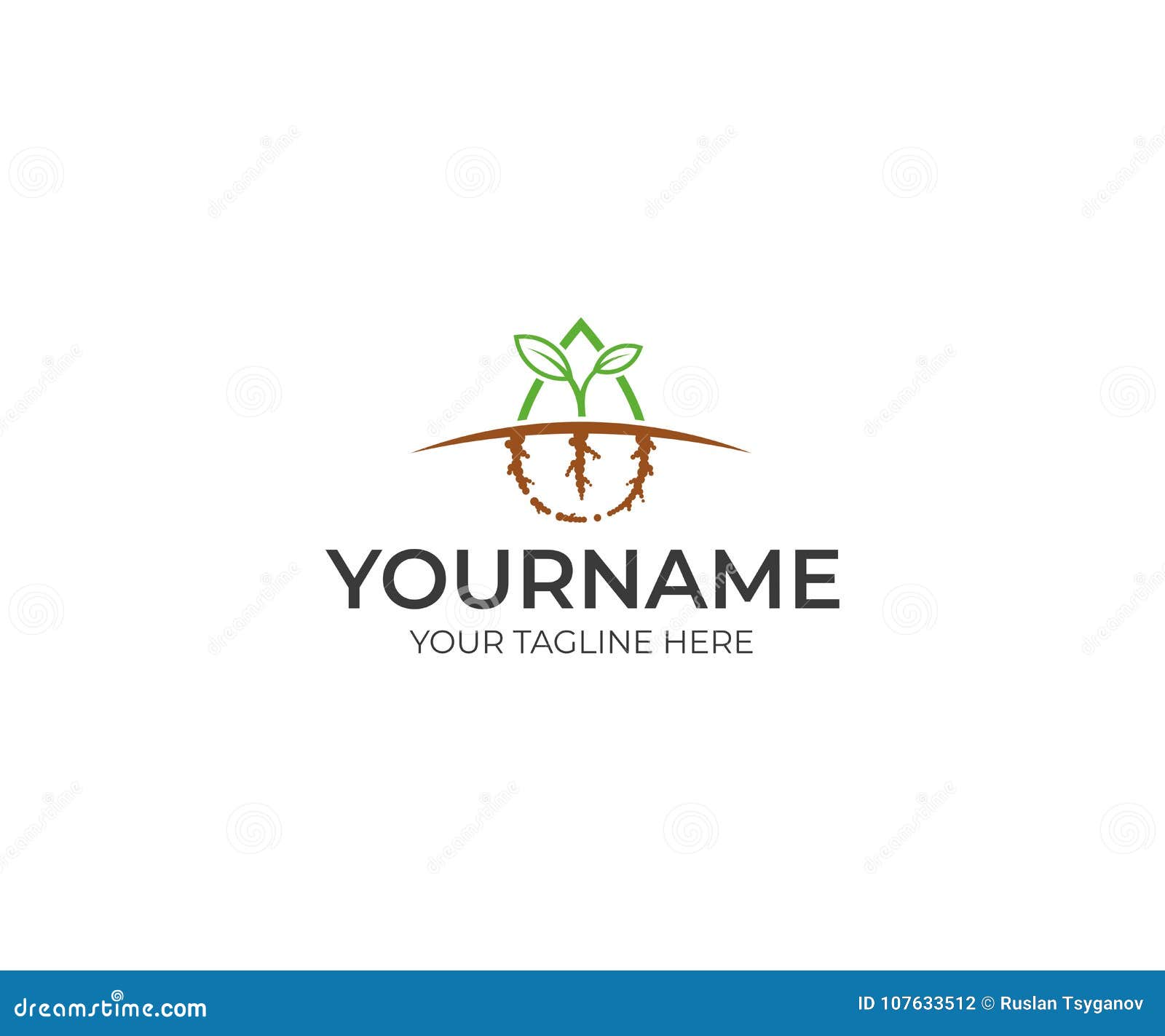 Sprout Green Logo Template. Growth and Prosperity Vector Design Stock ...