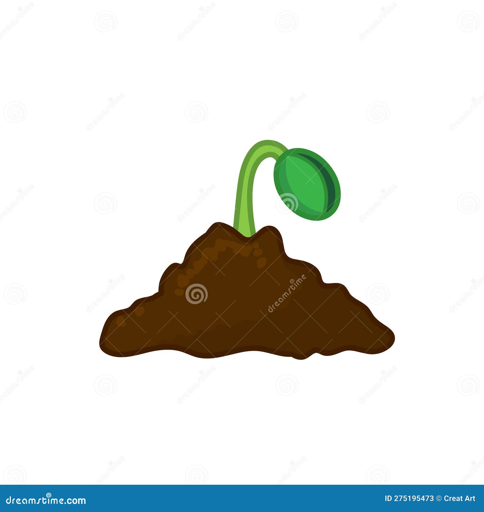 Sprout Growing In The Spring. Begining Of Life, Green Tiny Sprout, AI ...