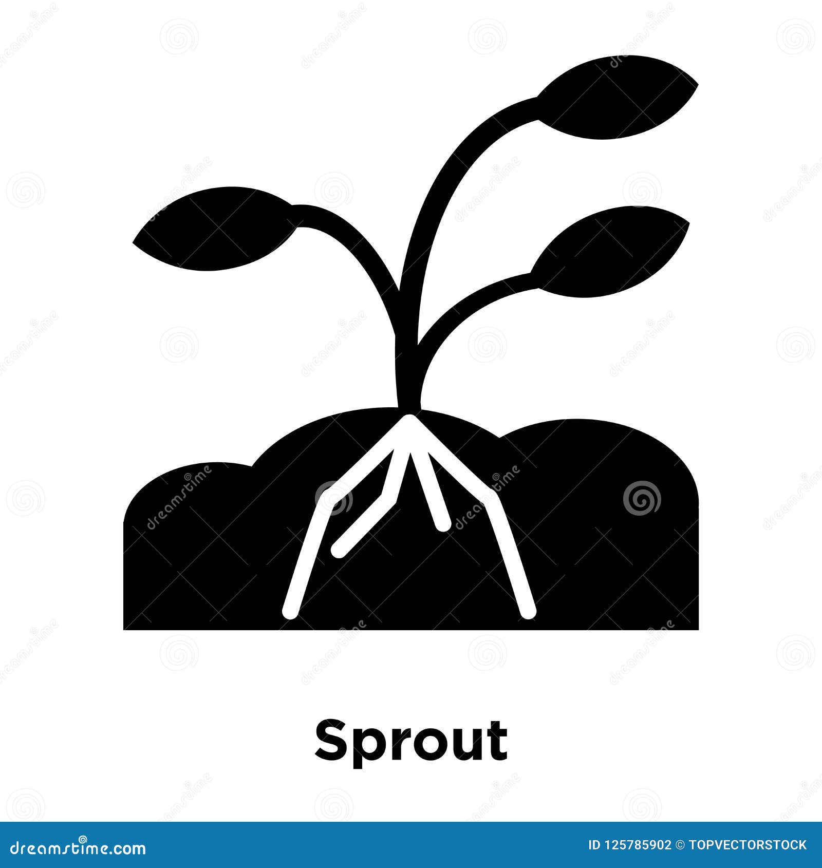 Sprout Icon Vector Isolated on White Background, Logo Concept of Stock ...