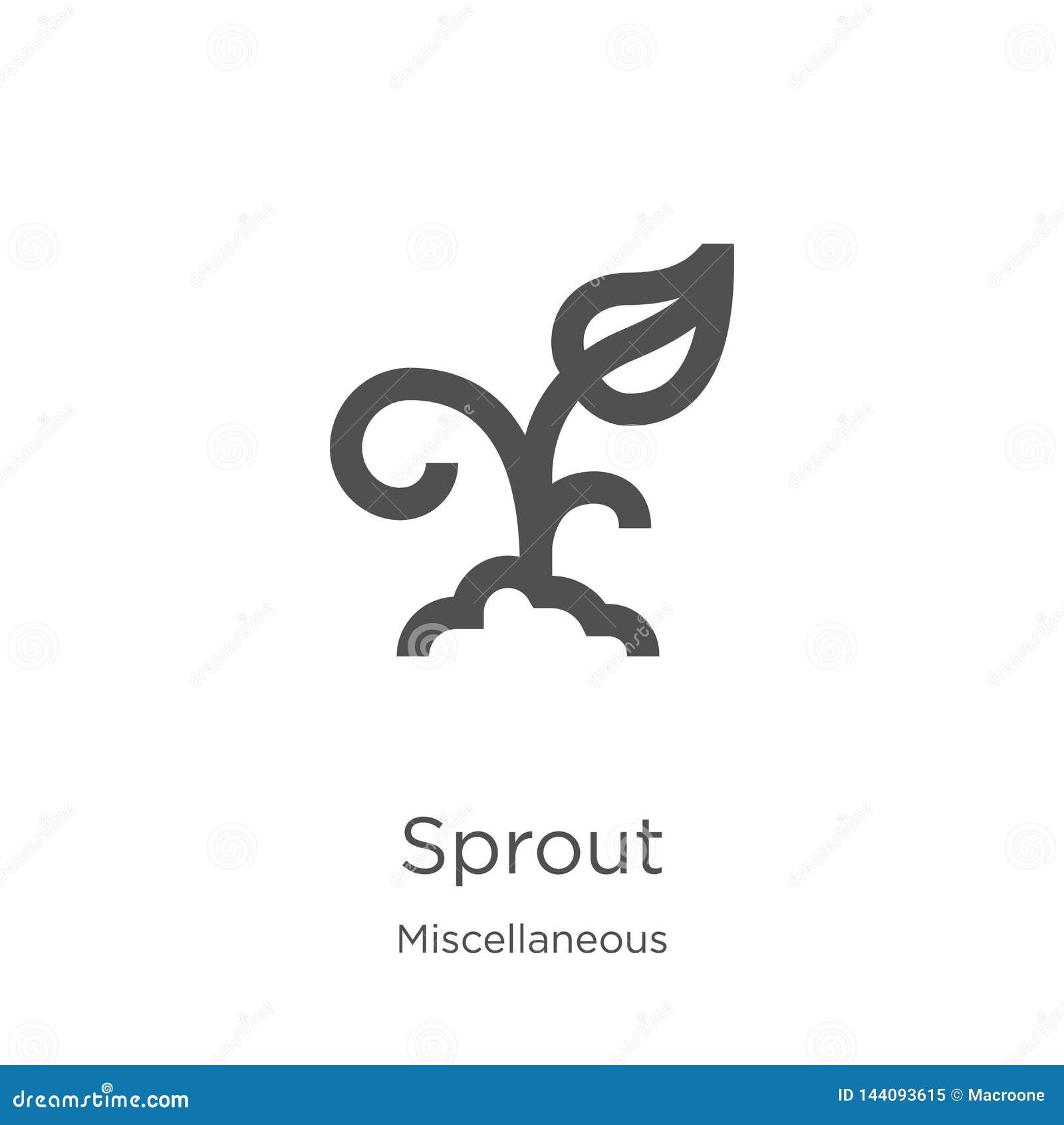 Sprout Icon Vector from Miscellaneous Collection. Thin Line Sprout ...