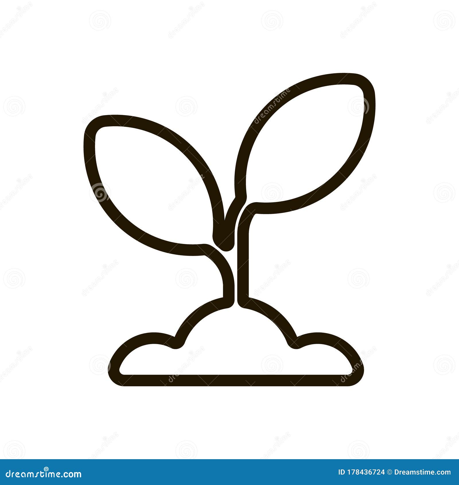 Sprout Icon on White Background. EPS 10. Vector Illustration. Stock ...