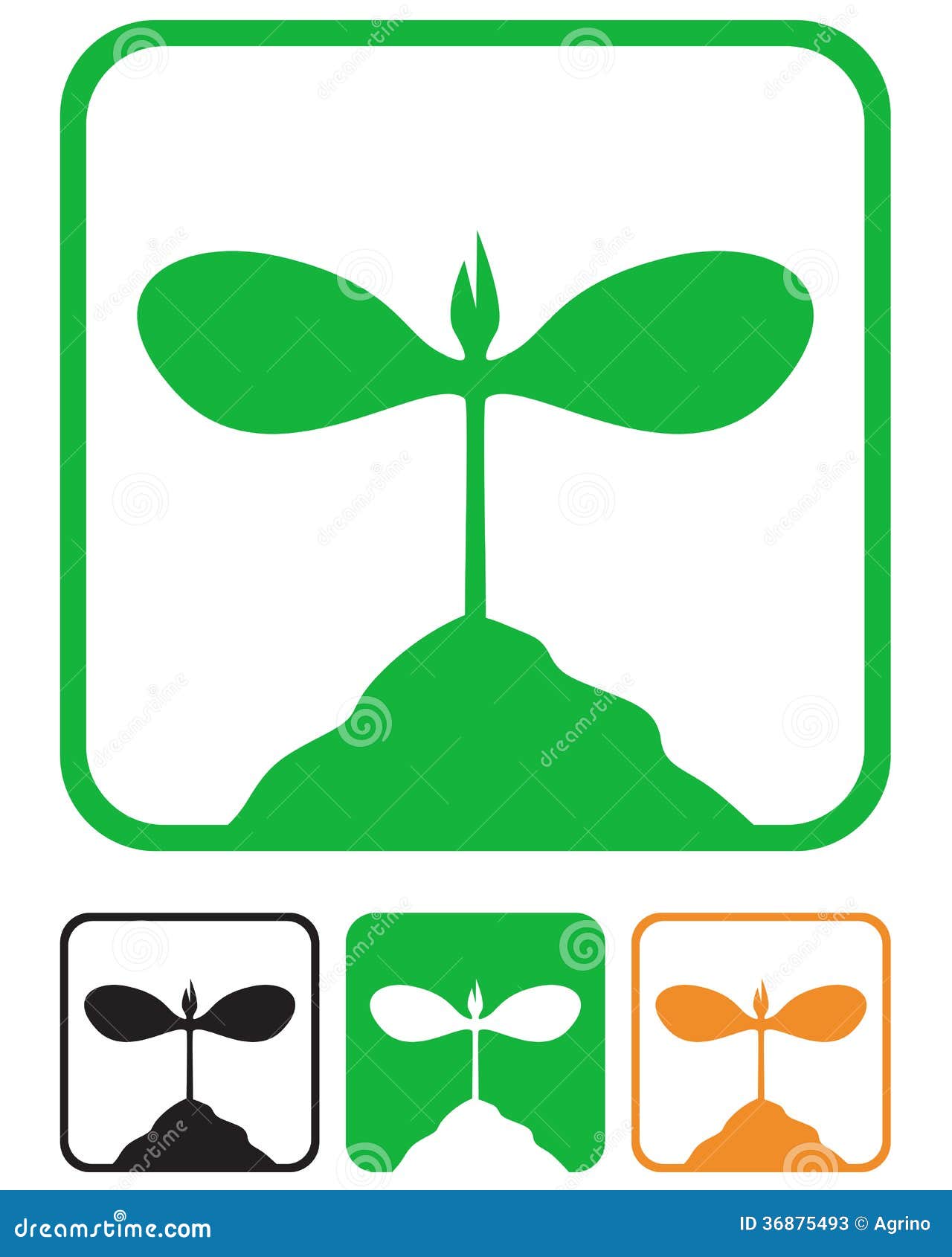 Sprout icons stock vector. Illustration of sprout, leaf - 36875493