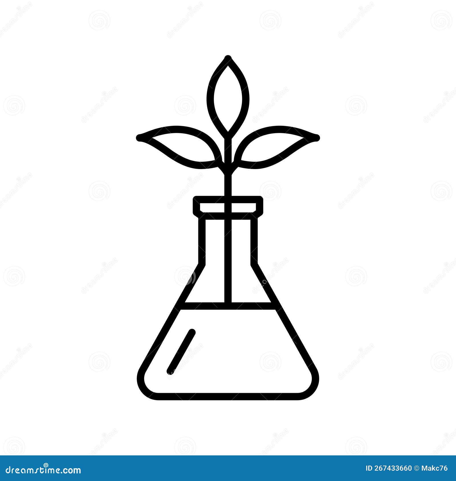 Sprout in Lab Flasks Icon. Genetically Modified Sprout in Flask Stock ...