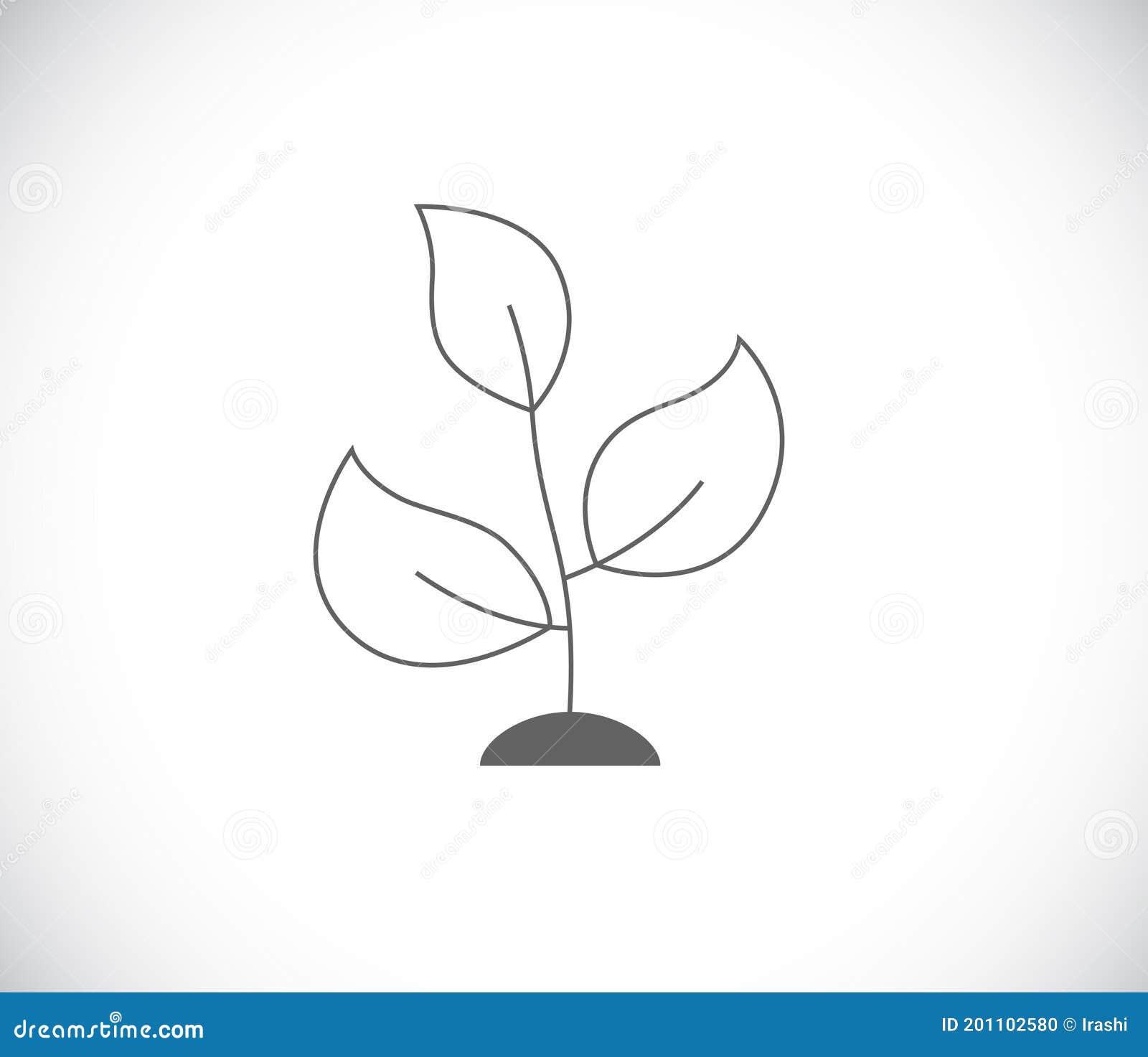 Sprout outline icon stock vector. Illustration of agriculture - 201102580