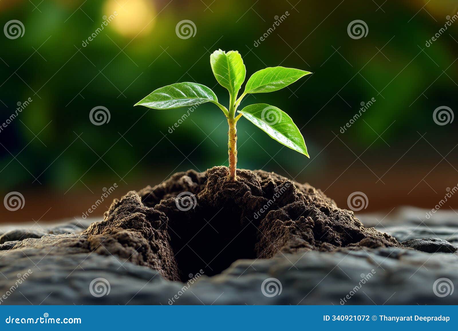 Sprout Pushing, Earth Cracking, Life Breaking through Symbolizes the ...