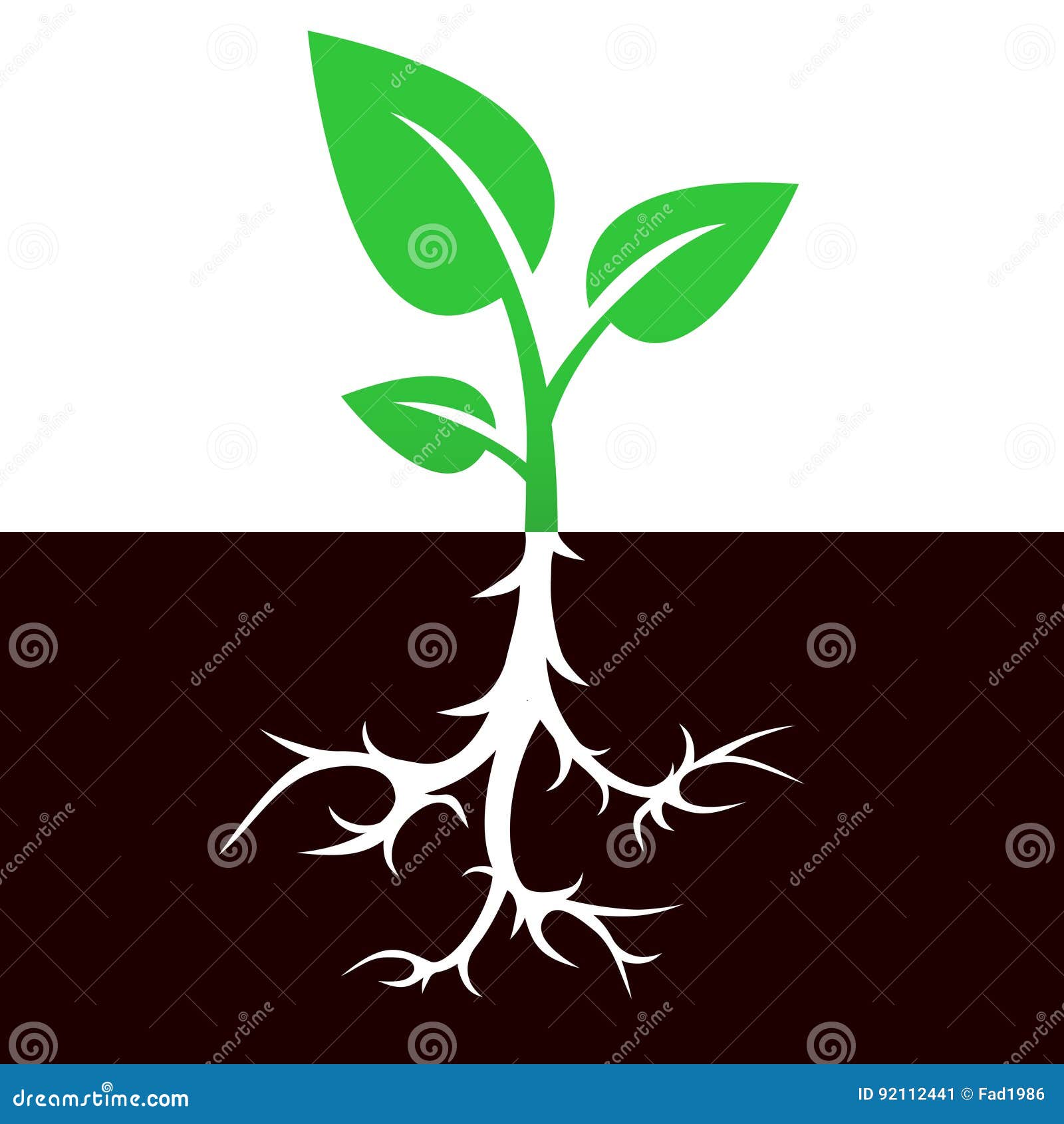 Sprout with Root Vector Icon Design Stock Vector - Illustration of ...
